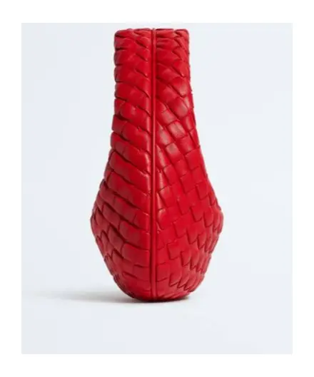 Bottega Veneta Baby Veneta Woven Top Handle Bag - Cardinal