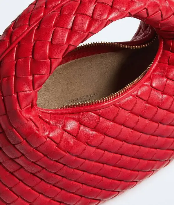 Bottega Veneta Baby Veneta Woven Top Handle Bag - Cardinal