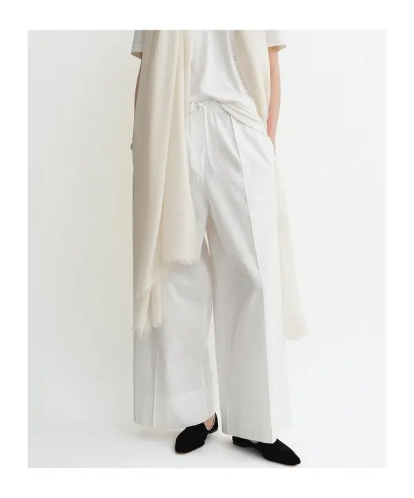 TOTEME Drawstring Waist Trousers - White