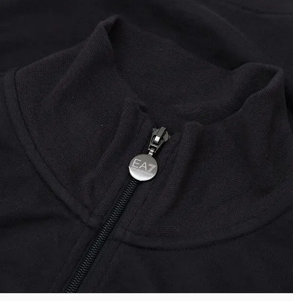 EA7 Vertical Collar Logo Tracksuit - Black