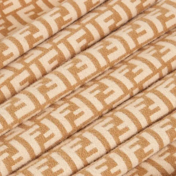 Fendi Ff Jacquard Fringed-edge Scarf - Brown
