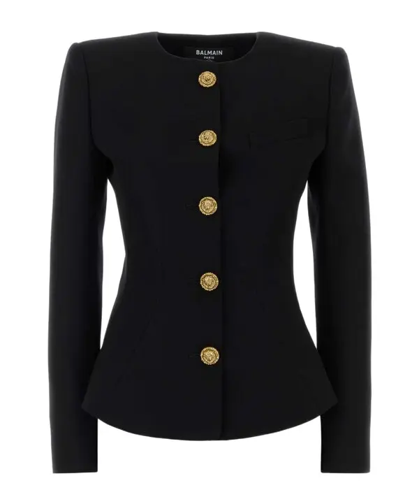 Balmain Peplum Hem Single-breasted Jacket