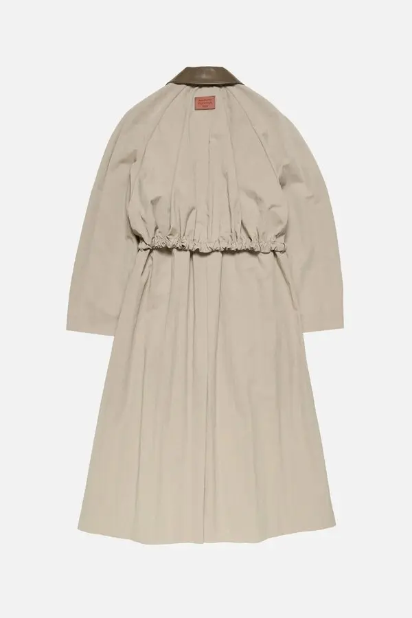 Acne Studios Belted Leather-collar Coat