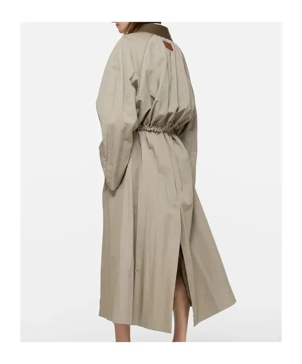 Acne Studios Belted Leather-collar Coat