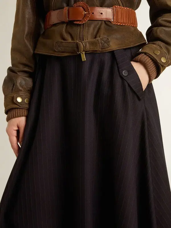 GOLDEN GOOSE Pleated Midi Skirt