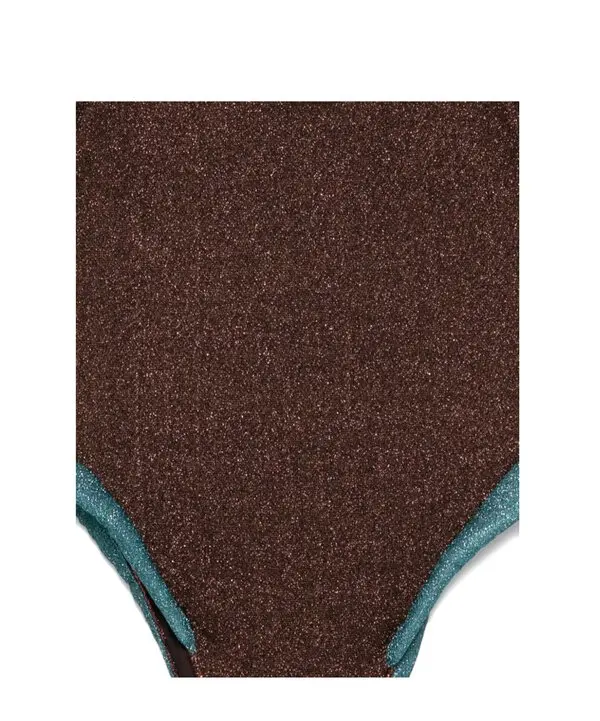Oseree Sea Glitter Trim Swimsuit - Red