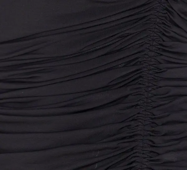 Alaïa Gathered Detail Jersey T-shirt - Black
