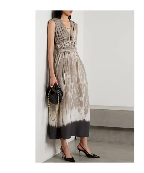 Altuzarra Shirred Printed Maxi Dress - No