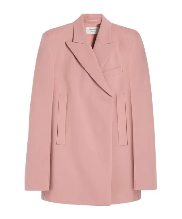 Sportmax Esule Straight-hem Blazer - Simple Pink
