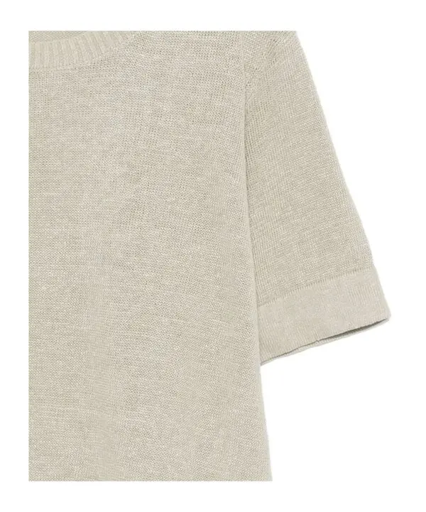 Seventy Ribbed Knit Top With Short Sleeves
