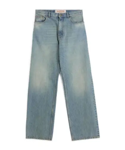 Valentino Garavani Logo Patch Straight-leg Jeans
