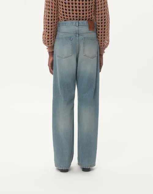 Valentino Garavani Logo Patch Straight-leg Jeans