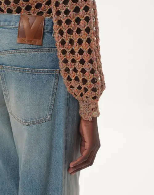 Valentino Garavani Logo Patch Straight-leg Jeans
