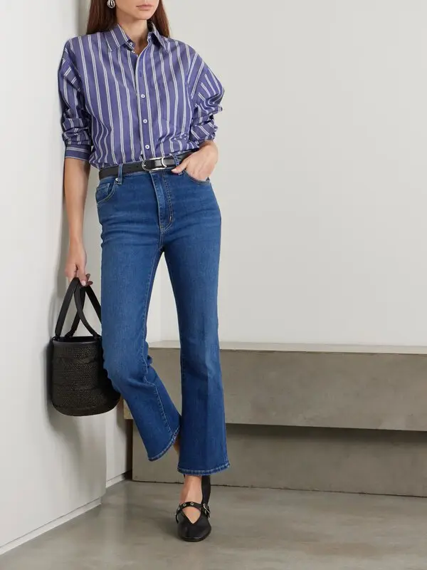 FRAME High-rise Skinny-leg Cropped Jeans