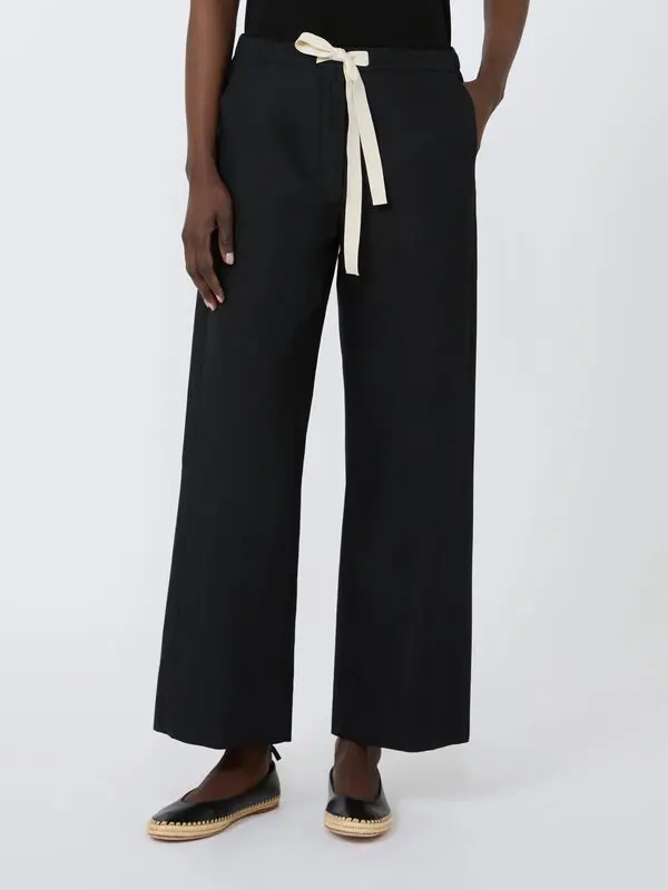 Max Mara Cropped Pants - Black