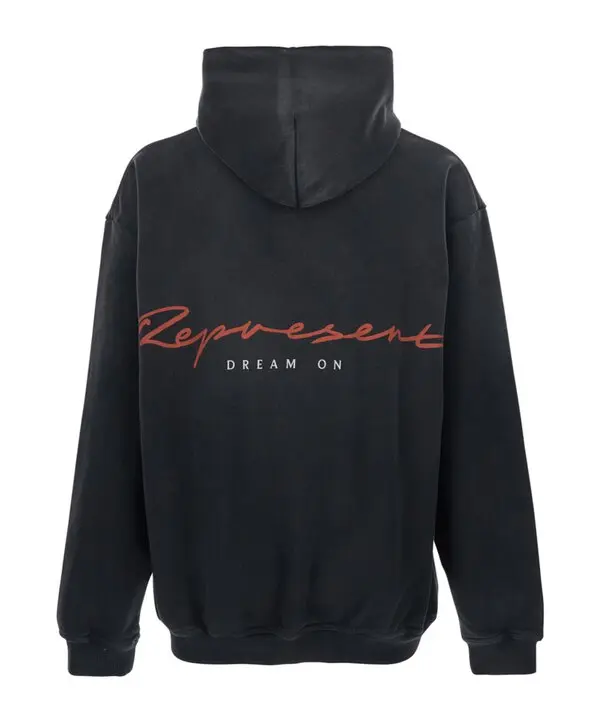 REPRESENT Maxi Print Hoodie - Black