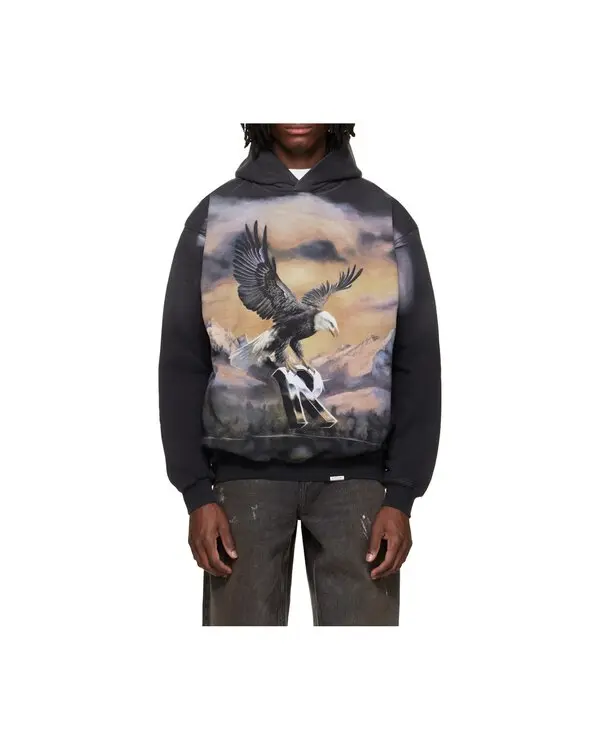 REPRESENT Maxi Printed Hoodie - Black