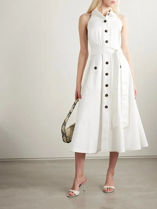 Carolina Herrera Tie-back Shirt Dress