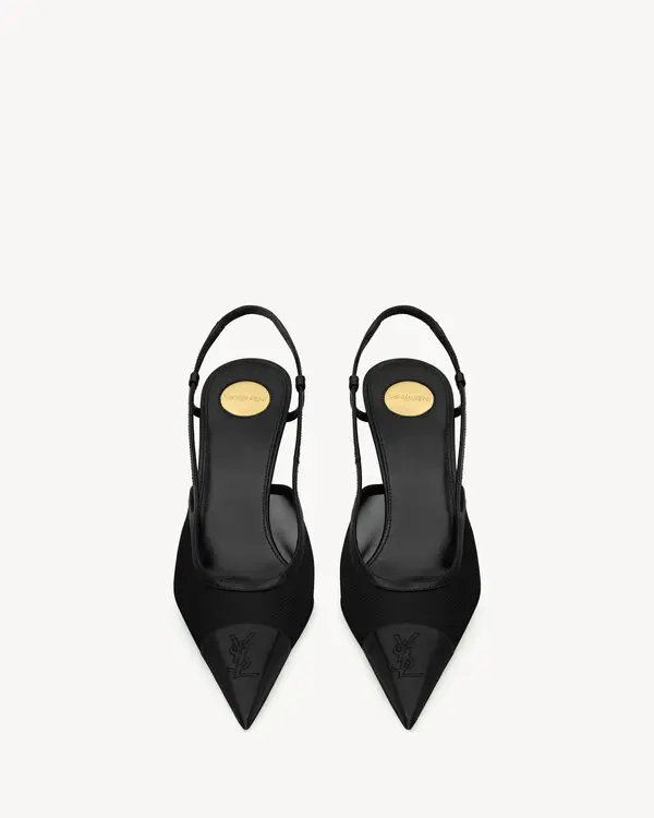 Saint Laurent Renée Slingback Pumps - Black