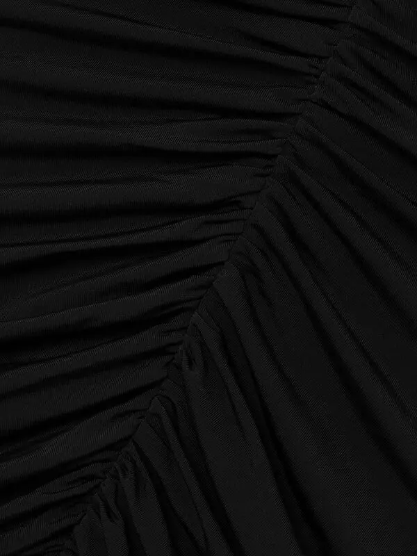Magda Butrym Round-neck Sleeveless Gown With Pleated Skirt
