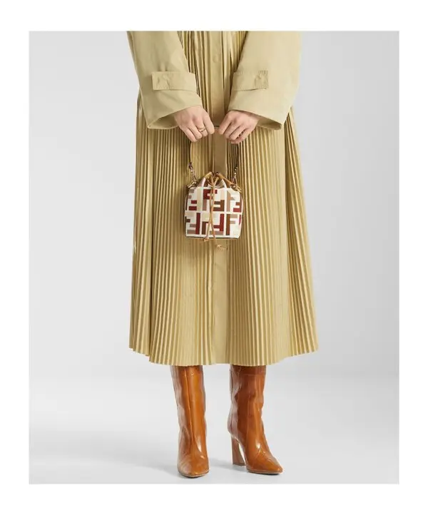 Fendi Multicolor Ff Embroidery Canvas Mini Bag