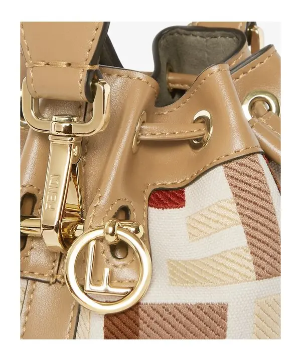 Fendi Multicolor Ff Embroidery Canvas Mini Bag