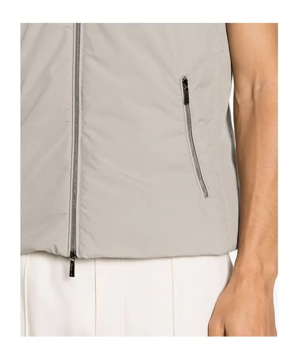 MOORER Stand Collar Zip-up Vest - Grey