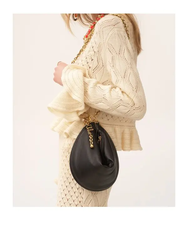 Chloé Charm Detailed Shoulder Bag - Black