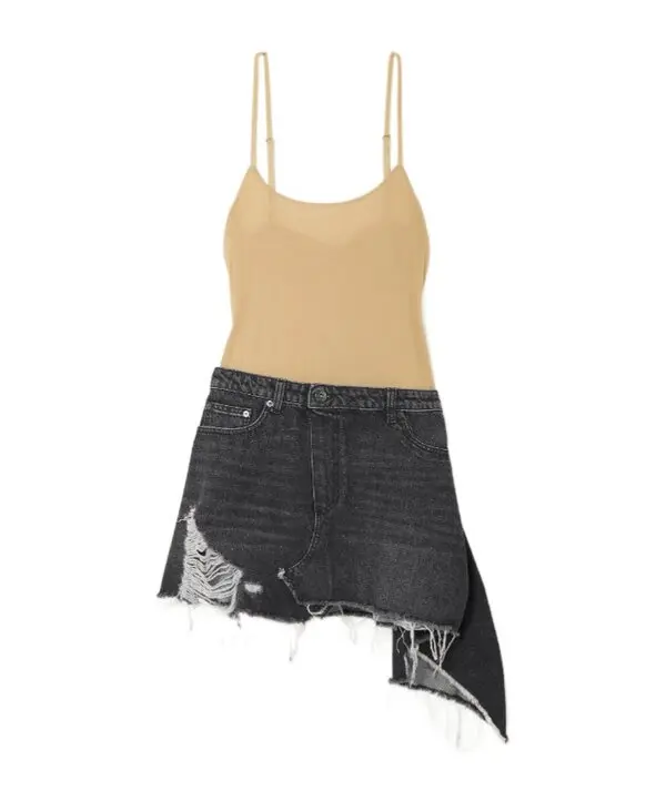 J.W.ANDERSON Asymmetrical Deconstructed Mini Dress - Black