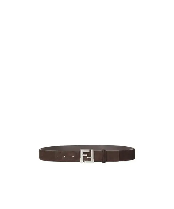 Fendi Ff Squared Buckle Belt - Brown