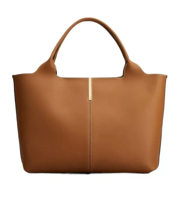 TOD'S Zip Detail Shoulder Bag - Brown