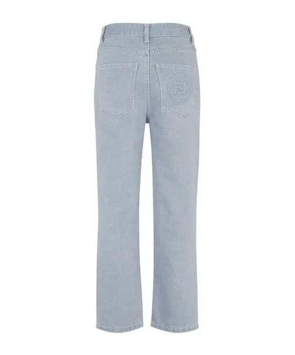 Fendi Ff Embossed Straight-leg Jeans