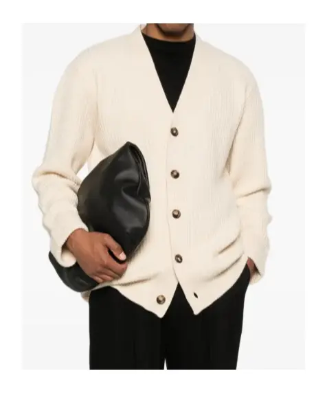 A.p.c. Buttoned V-neck Cardigan - Ecru