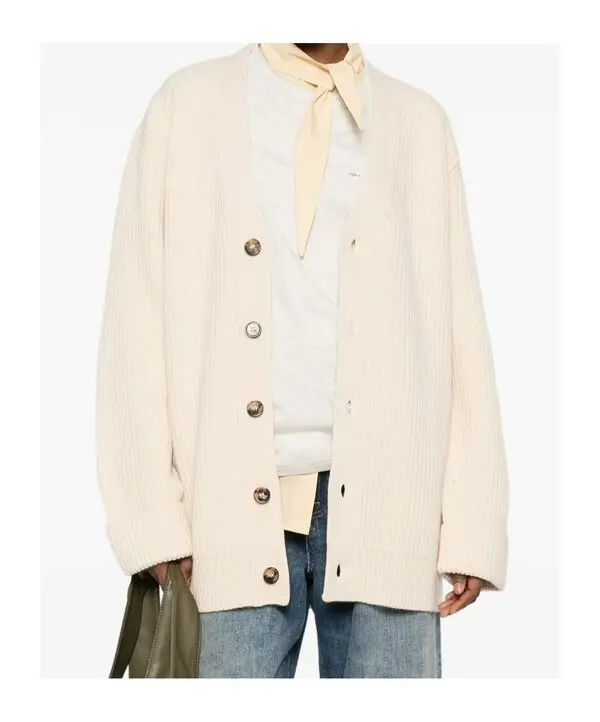 A.p.c. Buttoned V-neck Cardigan - Ecru