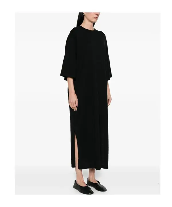 THE ROW Short-sleeve Crewneck Dress - Black
