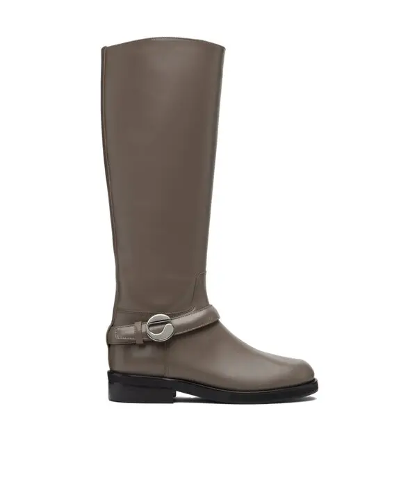 Coperni Belt Cavalier Tall Boots - Taupe