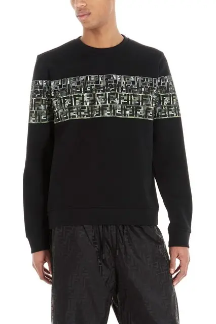 Fendi Ff Camouflage Printed Hoodie