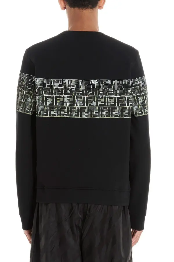 Fendi Ff Camouflage Printed Hoodie