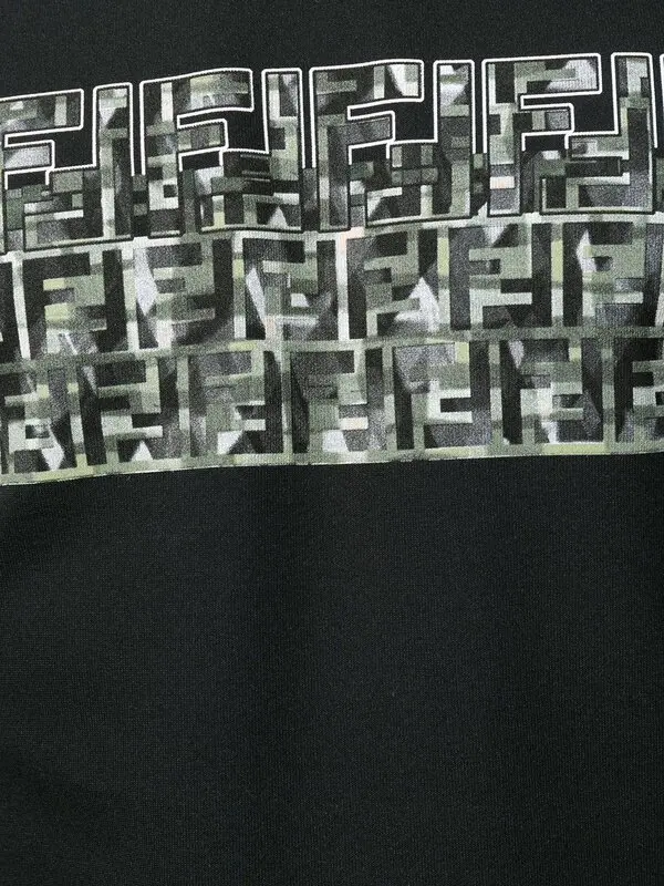 Fendi Ff Camouflage Printed Hoodie