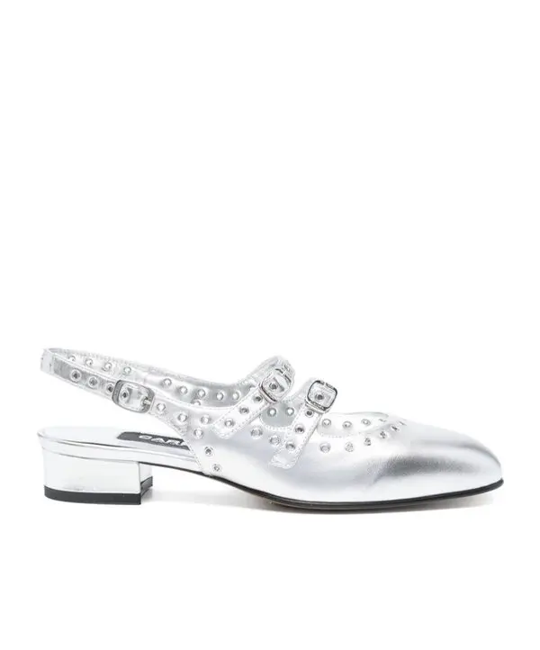 CAREL Silver High-heeled Slingback Sandals