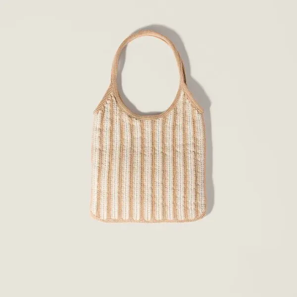 Miu Miu Ivy Crochet Bag - Nude