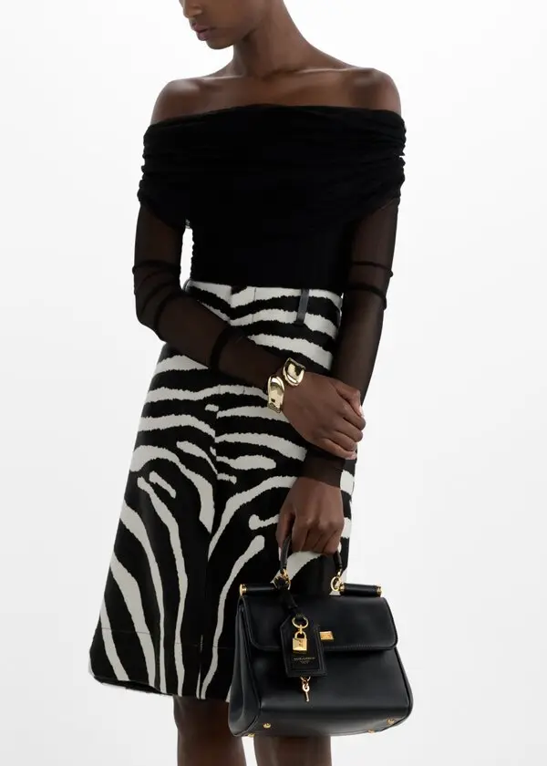 Dolce & Gabbana My Sicily Logo Plaque Handbag - Black