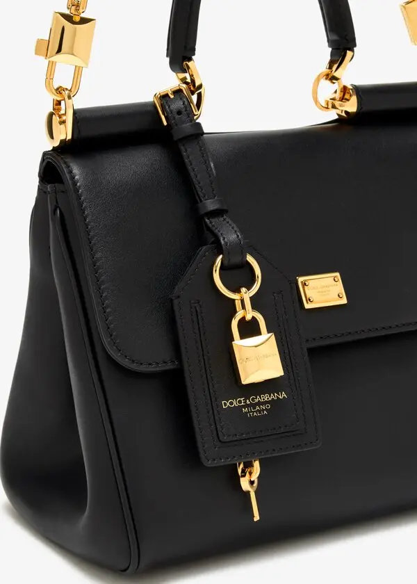 Dolce & Gabbana My Sicily Logo Plaque Handbag - Black
