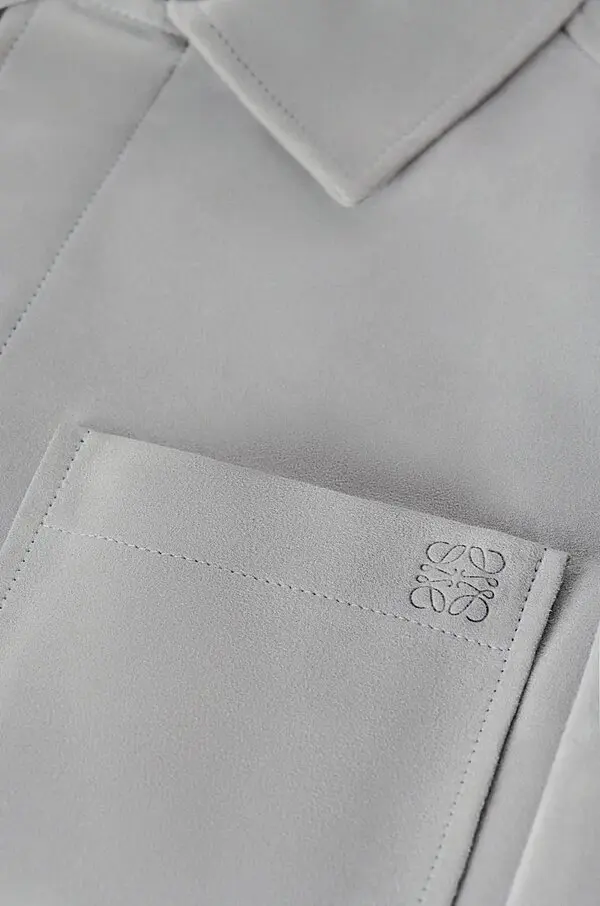Loewe Overshirt In Suede Lambskin
