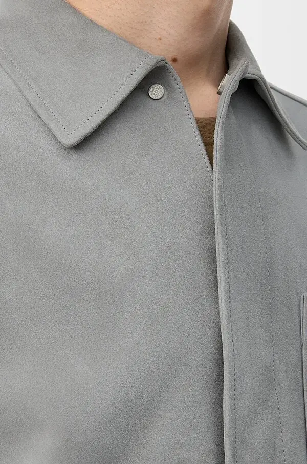 Loewe Overshirt In Suede Lambskin