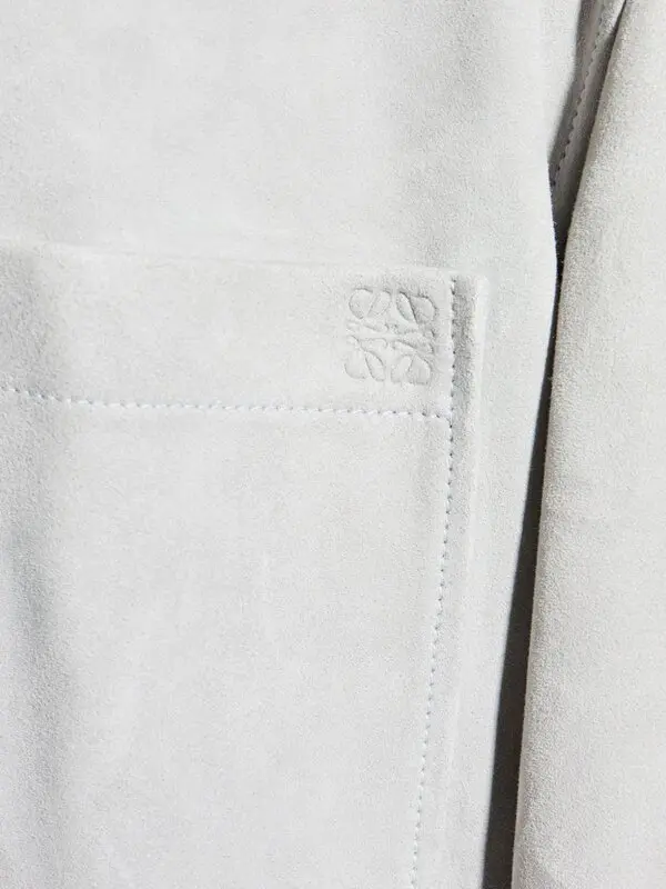 Loewe Anagram Embossed Leather Overshirt