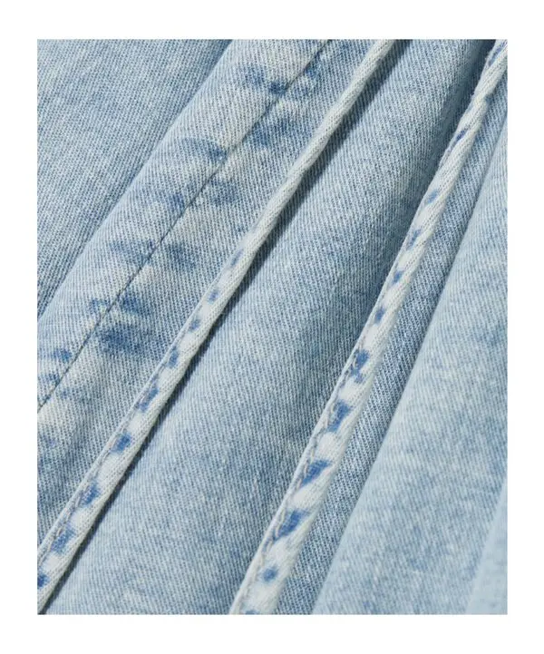 FRAME Gathered Chambray Blouse