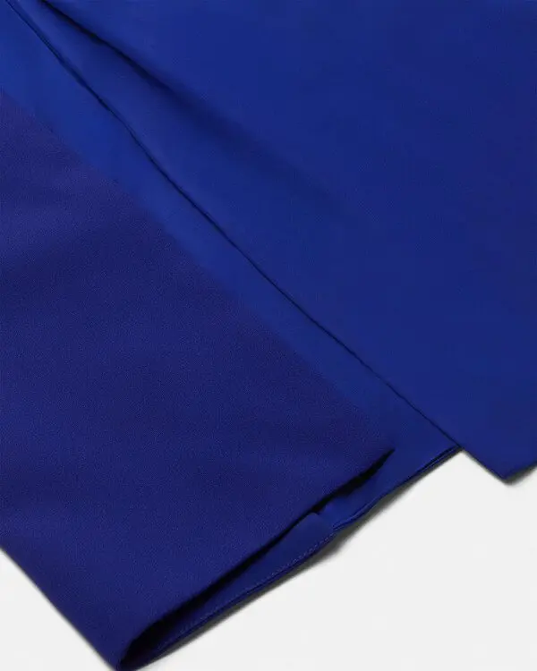 Versace Medusa Head Logo Plaque Side-slit Maxi Dress - Blue