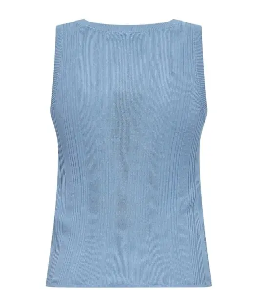 Max Mara Ribbed Knit Tank Top - Blue
