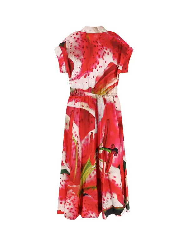 Tory Burch Graphic Print Midi Dress